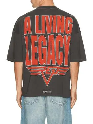 REPRESENT Living Legacy Tee In Grey - Sun Fade Grey