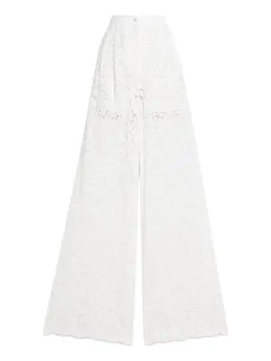 Dolce & Gabbana Corded Lace Wide-leg Pants - White
