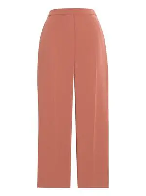 Theory Treeca Cropped Straight-leg Crepe Pants - Tan