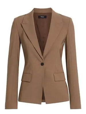 Theory Wool-blend Blazer - Camel