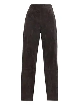 Theory Adbelle Suede Leggings - Dark Brown