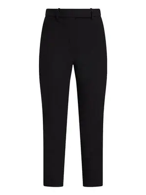 Theory Cropped Slim-leg Stretch Cotton-blend Twill Pants - Black