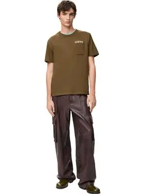 Loewe Relaxed Fit T-shirt In Cotton - Khaki Green