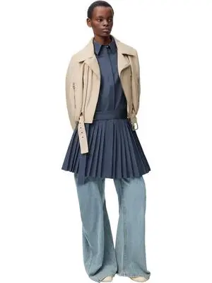 Loewe Nappa Lambskin Biker Jacket - Ecru