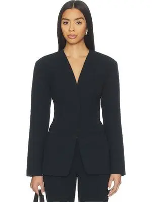 EAVES X Coco Unne Polished Crepe Blazer - Black