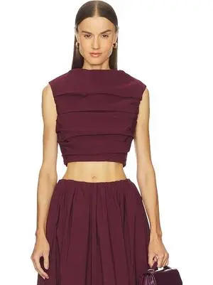 CAMILA COELHO Carina Top - Oxblood
