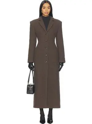 EAVES Yaron Manteco Wool Coat - Hickory