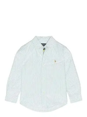 Polo Ralph Lauren Long Sleeve Classic Oxford Sport Shirt - Summer Emerald White