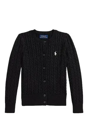 Polo Ralph Lauren Long Sleeve Cable Knit Cardigan - Black