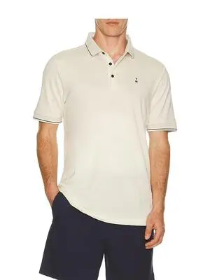 Travis Mathew Happier Hour Polo In Cream - Birch
