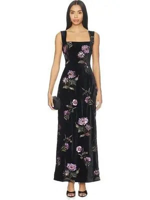 ELLIATT Clio Gown - Black Multi