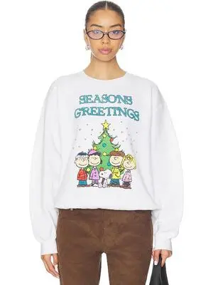 Junk Food Peanuts Seasons Greetings Sweatshirt - White
