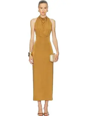 CAMILA COELHO Jaci Midi Dress - Ochre