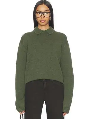 EAVES X Coco Oaklee Collared Sweater - Avocado
