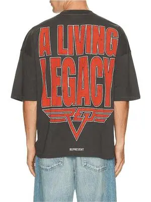 REPRESENT Living Legacy Tee In Grey - Sun Fade Grey