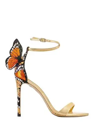 SOPHIA WEBSTER Chiara Butterfly Heel Sandals - Gold