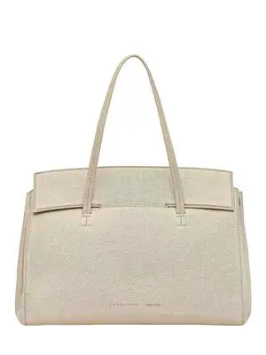 Liviana Conti Leather Top Handle Tote - Neutrals