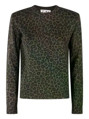MC2 SAINT BARTH Leopard-print Crew-neck Sweater - Brown