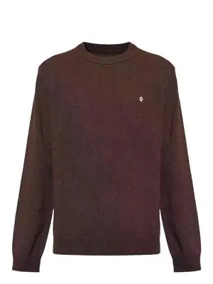 SAMSOE SAMSOE Logo-embroidered Crew-neck Sweater - Brown