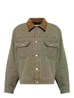 FRAME Collared Jacket With Chest Pockets - Green