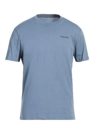 Armani Exchange Man T-shirt Orange Size Xs Cotton Blue