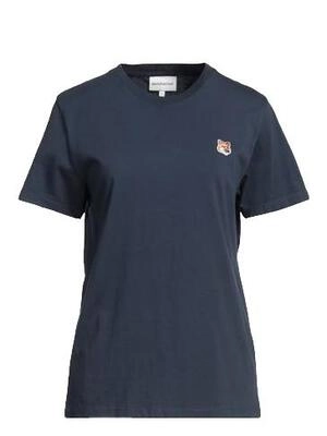 Maison Kitsuné Cotton T-shirt With Logo Detail - Navy