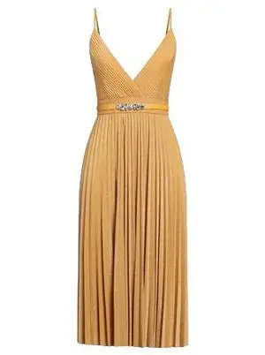 LIU •JO Midi Pleated Dress - Yellow