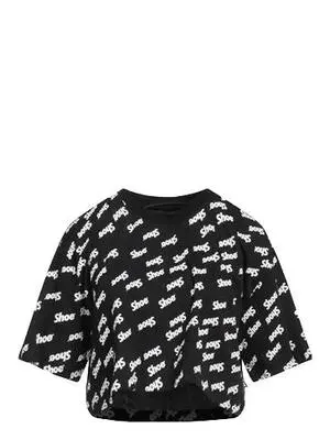 SHOE Logo-print Cotton T-shirt - Black