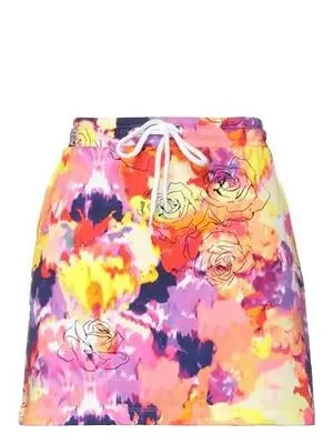 GAËLLE PARIS Floral Print Mini Skirt - Yellow