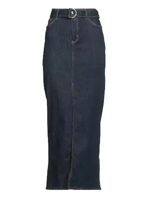 LIU •JO Denim Pencil Skirt With Belt - Blue