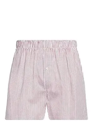 MAISON MARGIELA Cotton Striped Casual Shorts - Red