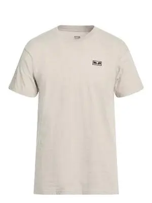 Obey Man T-shirt Brown Size S Cotton Grey