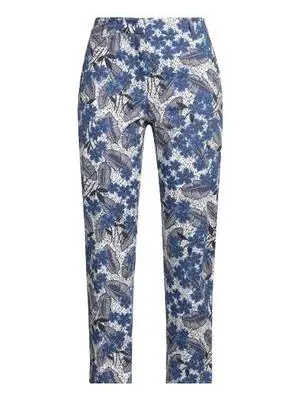 Max Mara Tapered Floral-print Cropped Pants - Blue