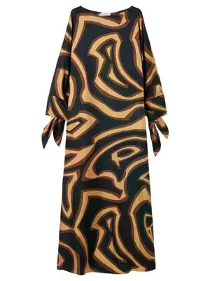 Emilio Pucci Wave-print Kaftan Dress - Black