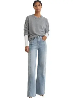 GOOD AMERICAN Seam Wide-Leg Jeans