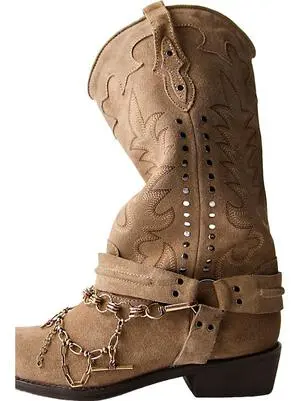 Free People Layered Chain Boot Accessory Gold