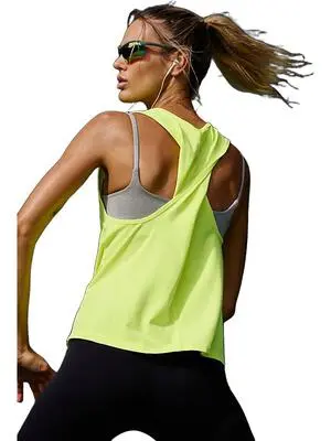 Free People Hot Shot Twist Tank Highlighter Yellow