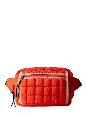 Free People Quilted Muff Sling Bag Flame