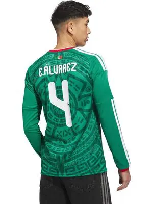 Adidas Mexico 26 Home Alvarez Long Sleeve Jersey - Bold Green / Soccr-mxs