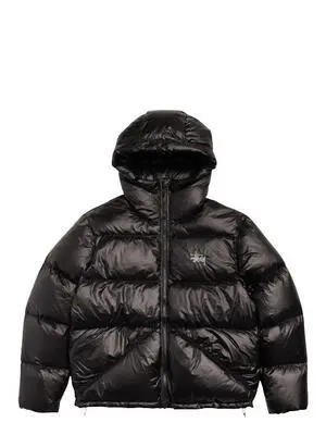 StÜssy Micro Ripstop Down Hooded Parka - Jet Black