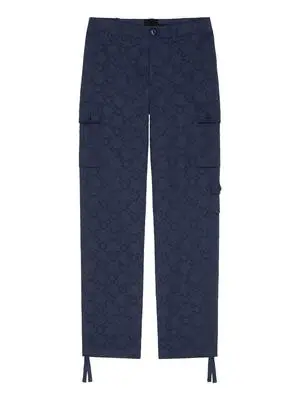 Givenchy Cargo Pants In Monogram 72 Cotton - Navy