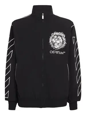 Off-White Lion Print Track Jacket - Black