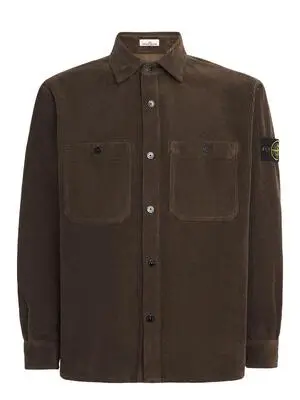 Stone Island Organic Cotton Corduroy Overshirt - Green