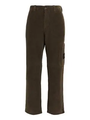 Stone Island Organic Cotton Corduroy Trousers - Green
