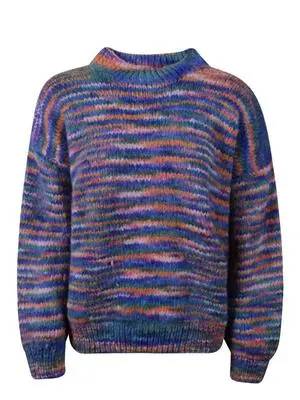 FRANTIC Striped Pullover Sweater - Blue