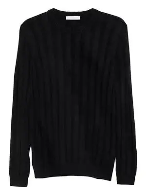 DIKTAT Ribbed Crew-neck Sweater - Black