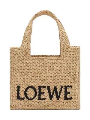 Loewe Mini Raffia Tote Bag - Beige