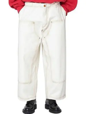 WILLY CHAVARRIA Washed-effect Workwear Trousers - White