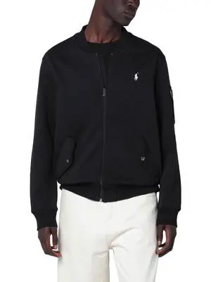 Ralph Lauren Bomber-style Zip-up Sweatshirt - Black