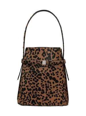 TOTEME Leopard-print Calf Hair Bucket Bag - Multicolor